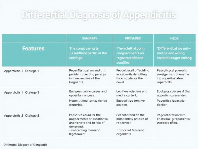 Differential Diagnosis of Appendicitis: Key Conditions to Consider