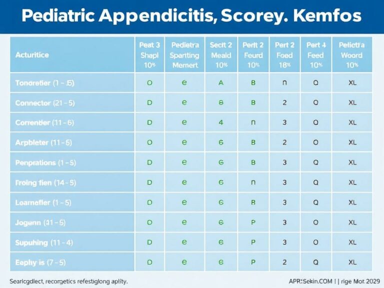 Pediatric Appendicitis Scoring Systems: Diagnosis and Evaluation Guide